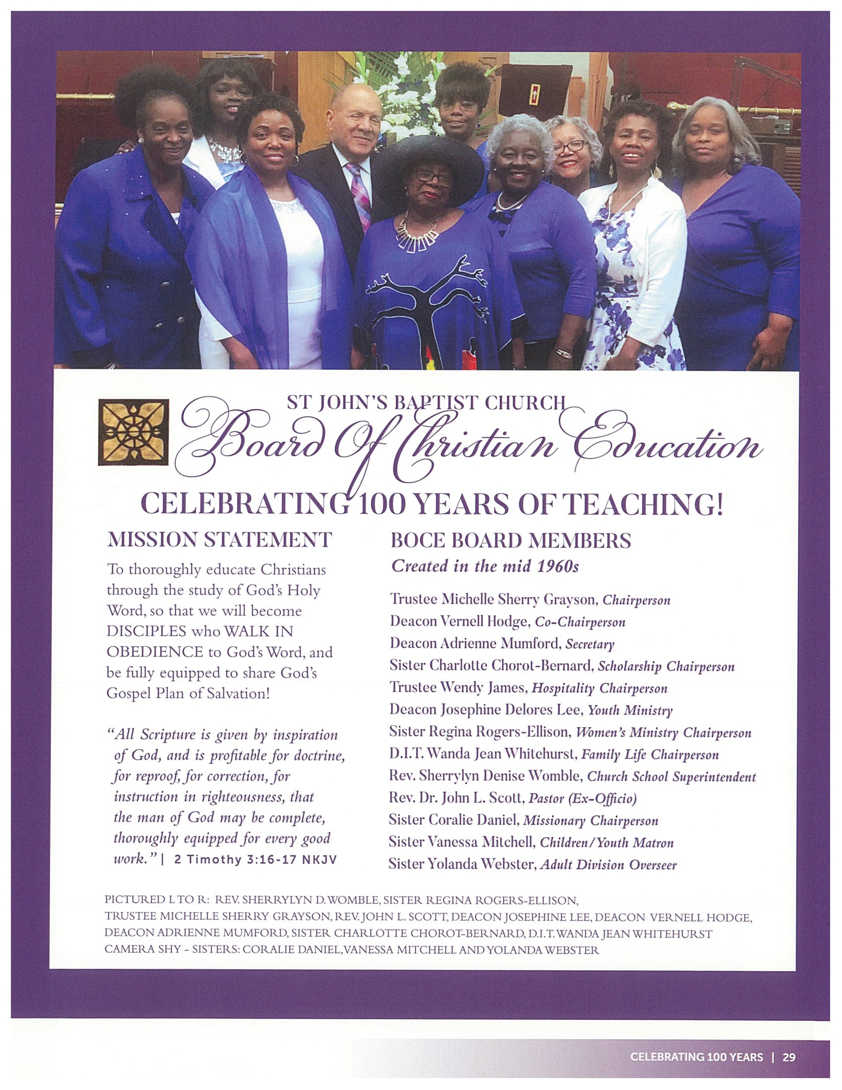 Christian Education – St. John's Baptist Church