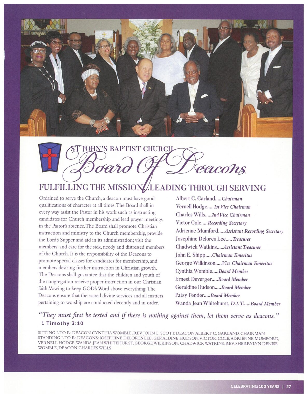 Deacons – St. John's Baptist Church